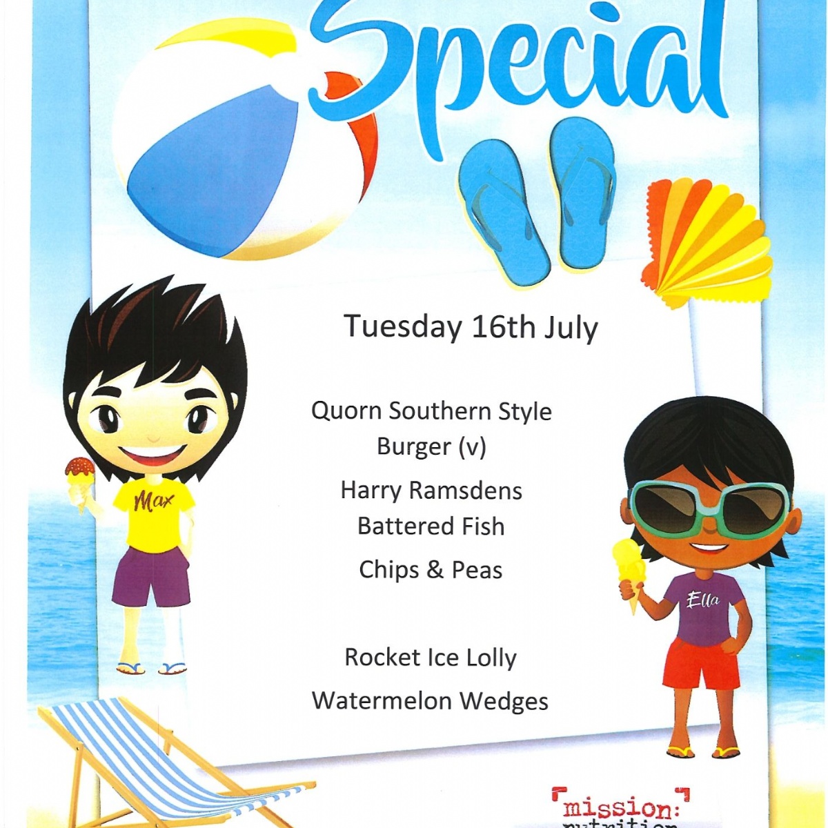 Temple Meadow Primary School - Summer Special Menu